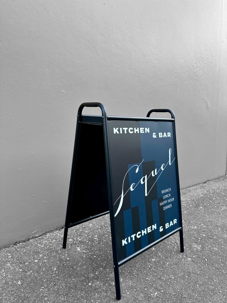 Double-sided Outdoor Metal Sign Stand | Rover A-frame Steel Advertising ...