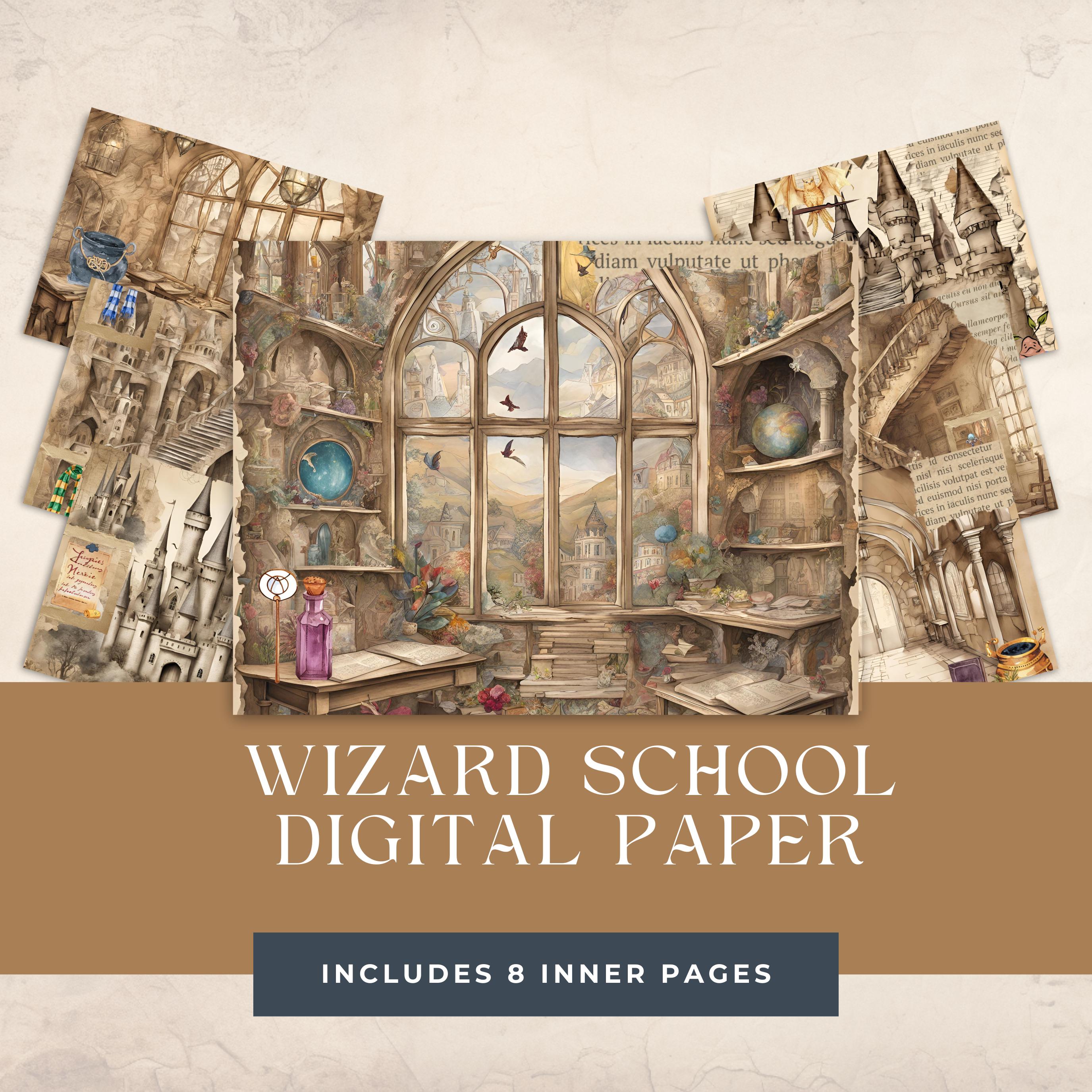 Magical Wizarding School Digital Paper - Seamless Pattern - Scrapbook ...