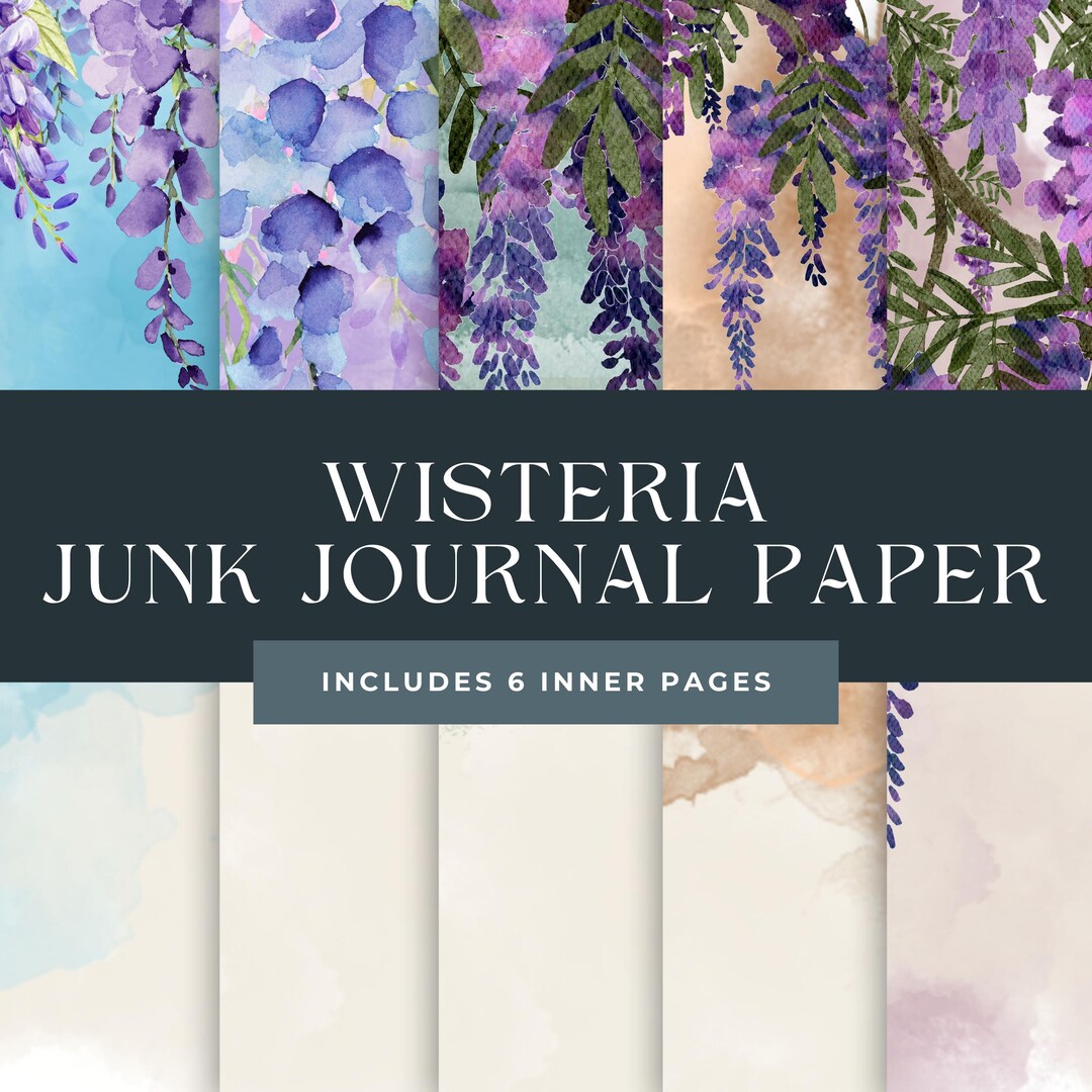 Watercolor Wisteria Digital Paper - Etsy
