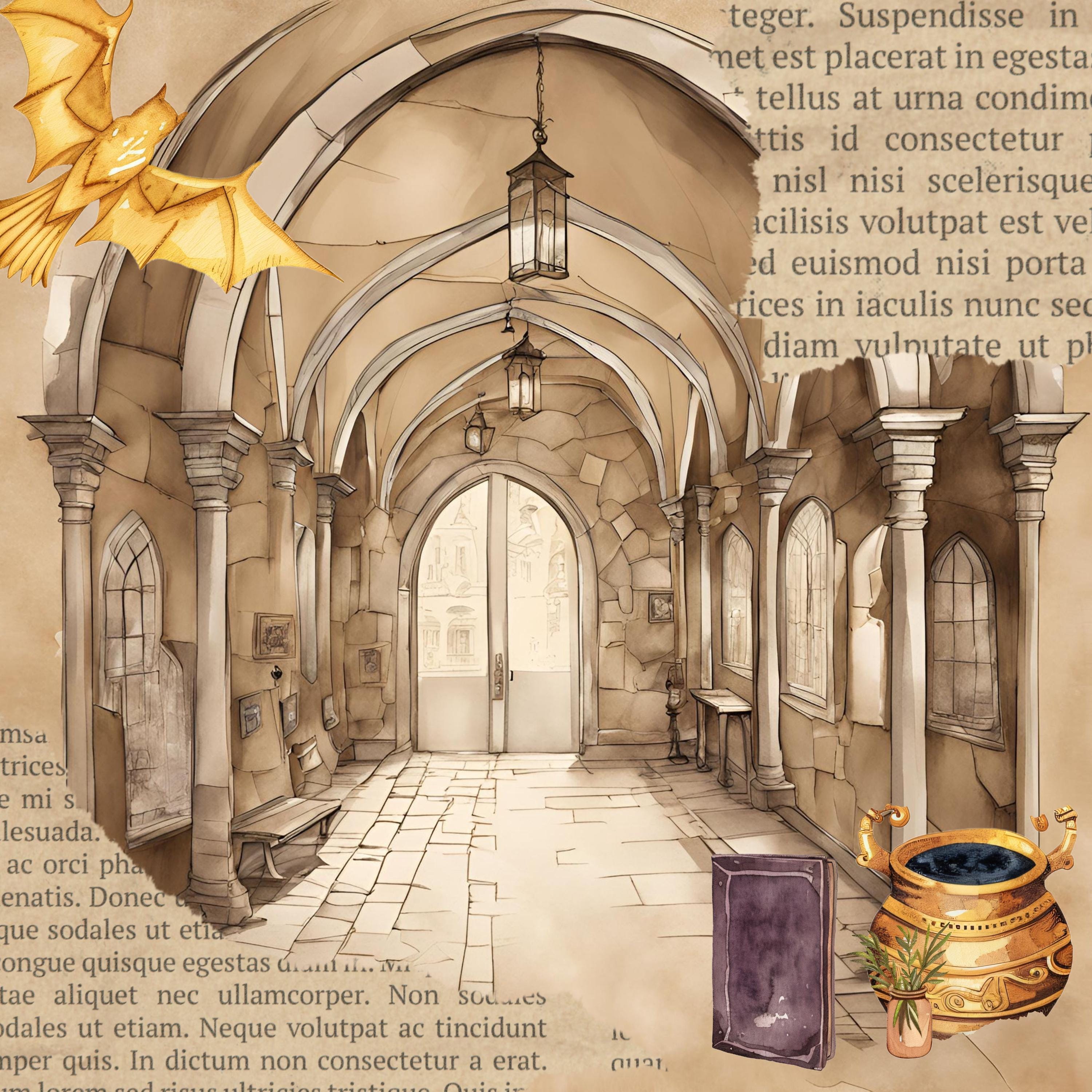 Magical Wizarding School Digital Paper - Seamless Pattern - Scrapbook ...