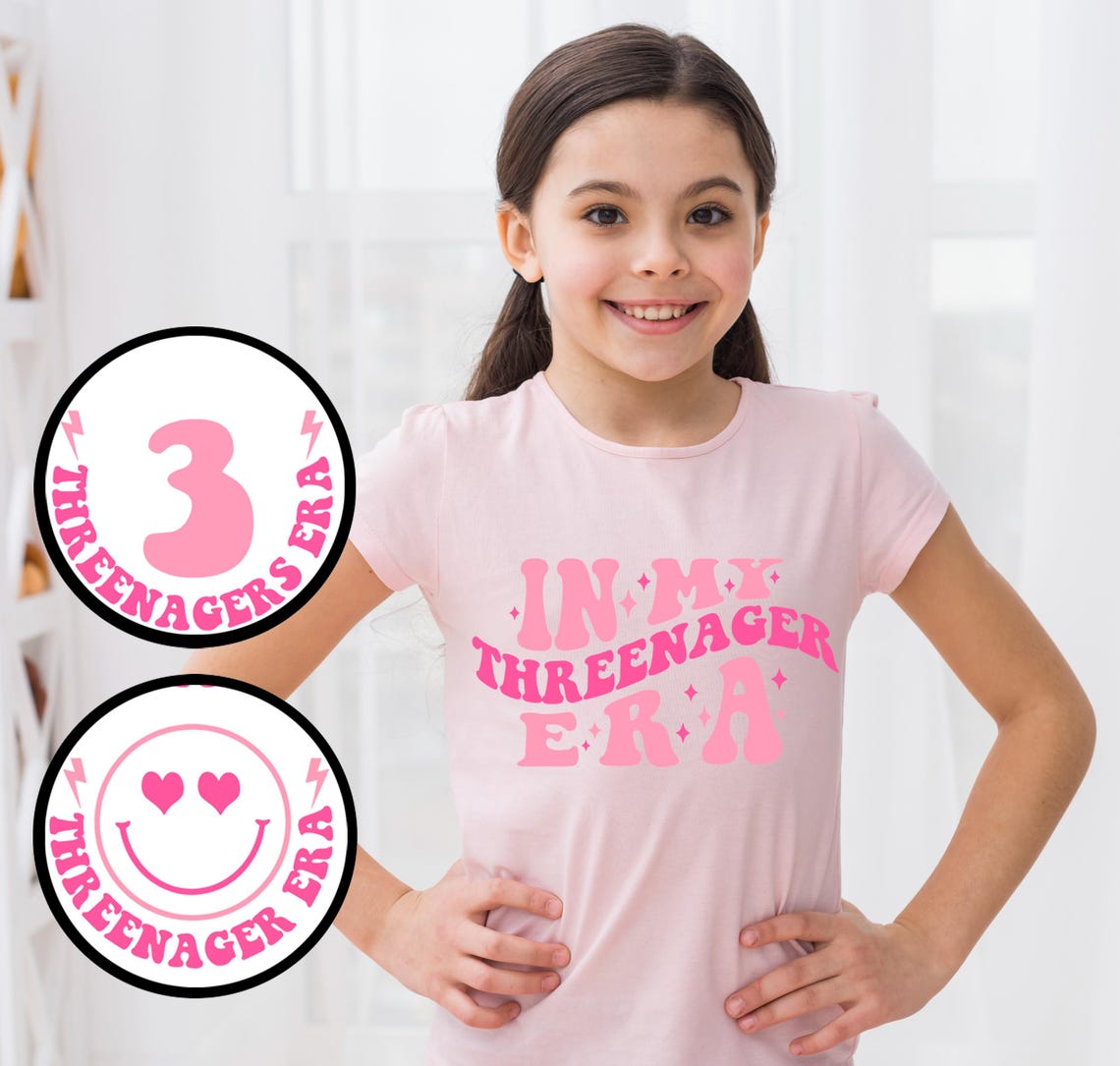 In My Threenager Era Svg, Threenager Shirt, 3rd Bday Png, Third Bday ...