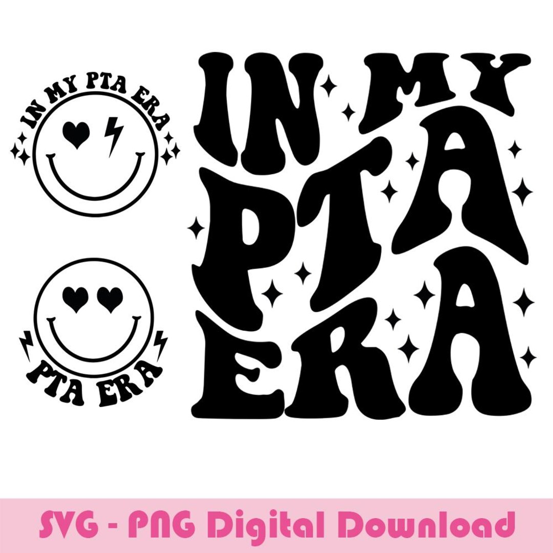In My PTA Era SVG PNG: Retro Back to School Design (digital Download ...
