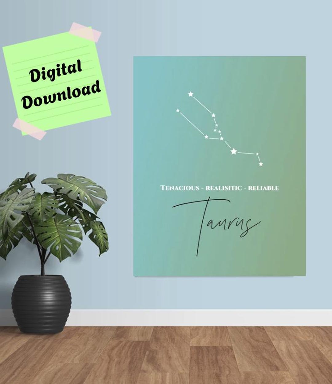 Taurus Simple Star Constellation Astrology Poster Digital Download, 11 ...