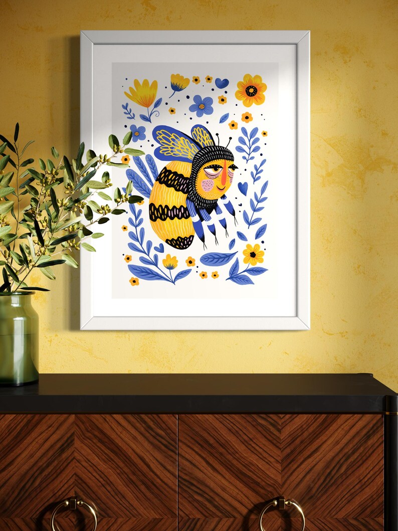 Bee Art Print | Art Print From Original Painting | Wall Art | Art ...