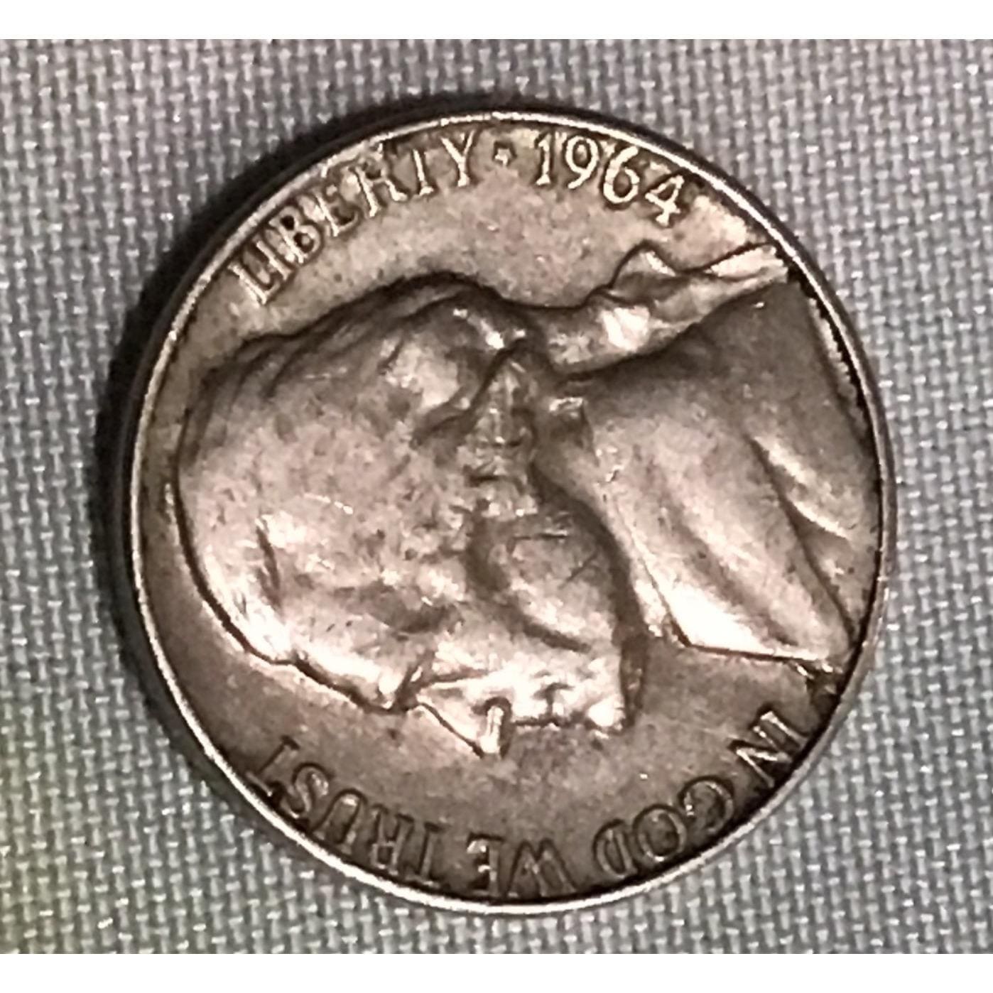 1964 Jefferson Nickel Cud Error Obverse Coin - Etsy