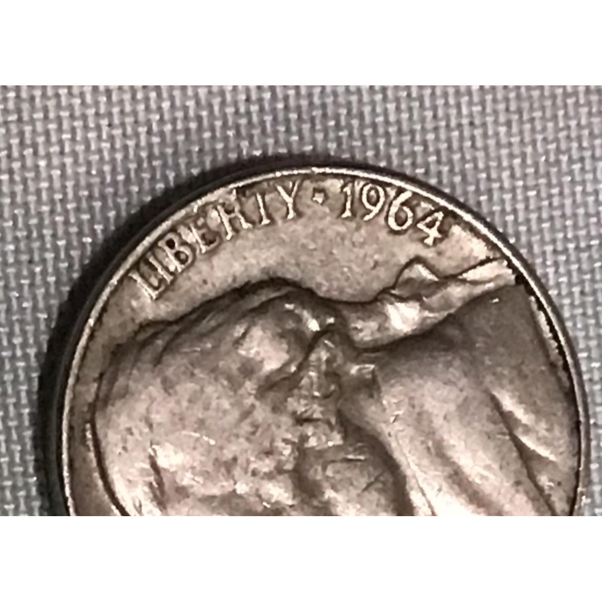 1964 Jefferson Nickel Cud Error Obverse Coin - Etsy