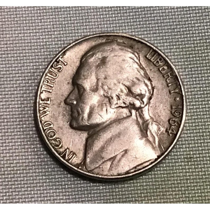 1964 Jefferson Nickel Cud Error Obverse Coin - Etsy
