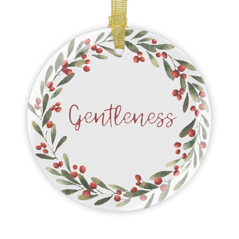 Glass Ornaments, Fruit of the Spirit Christmas Decorations, Love, Joy ...