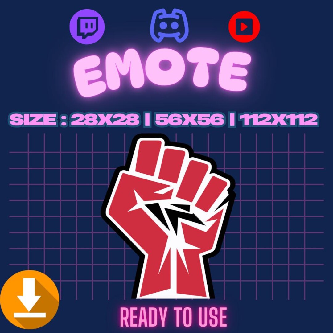 Power and Unity Emotes for Discord Twitch and Youtube | Static Stickers ...