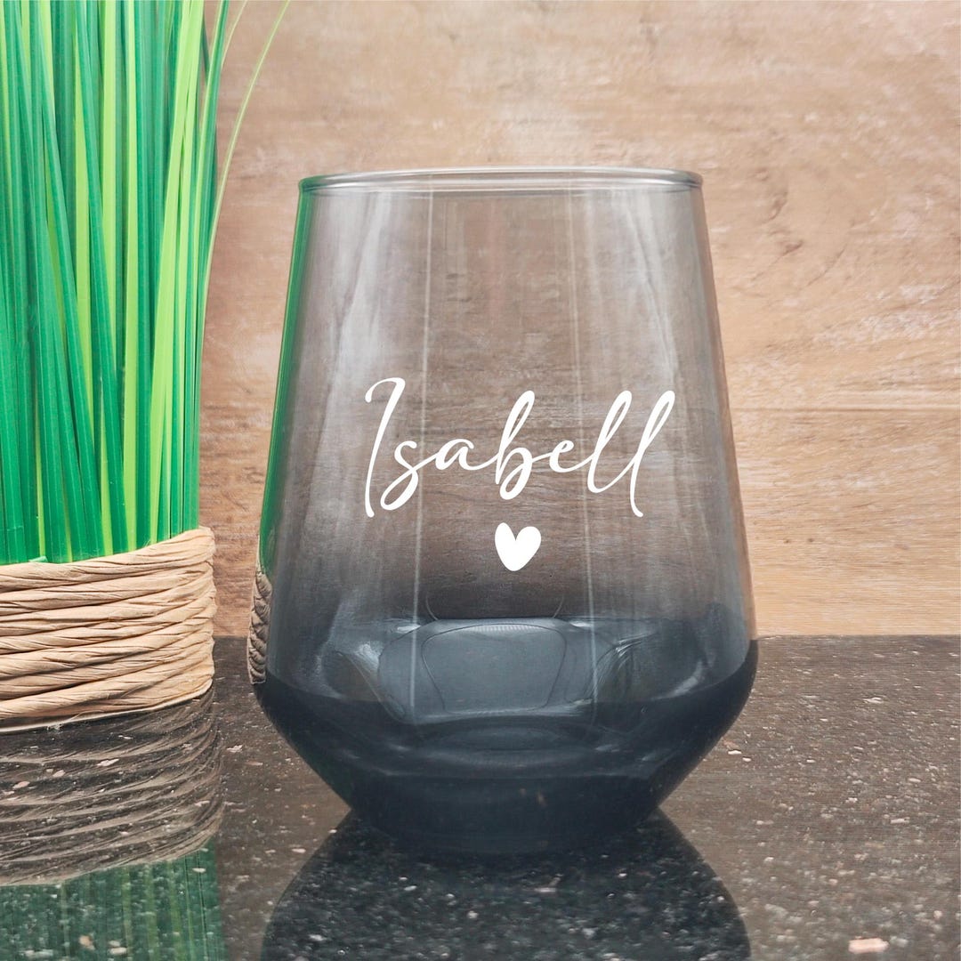 Drinking Glass Personalized With Name Engraving Gift Idea Wedding Love ...