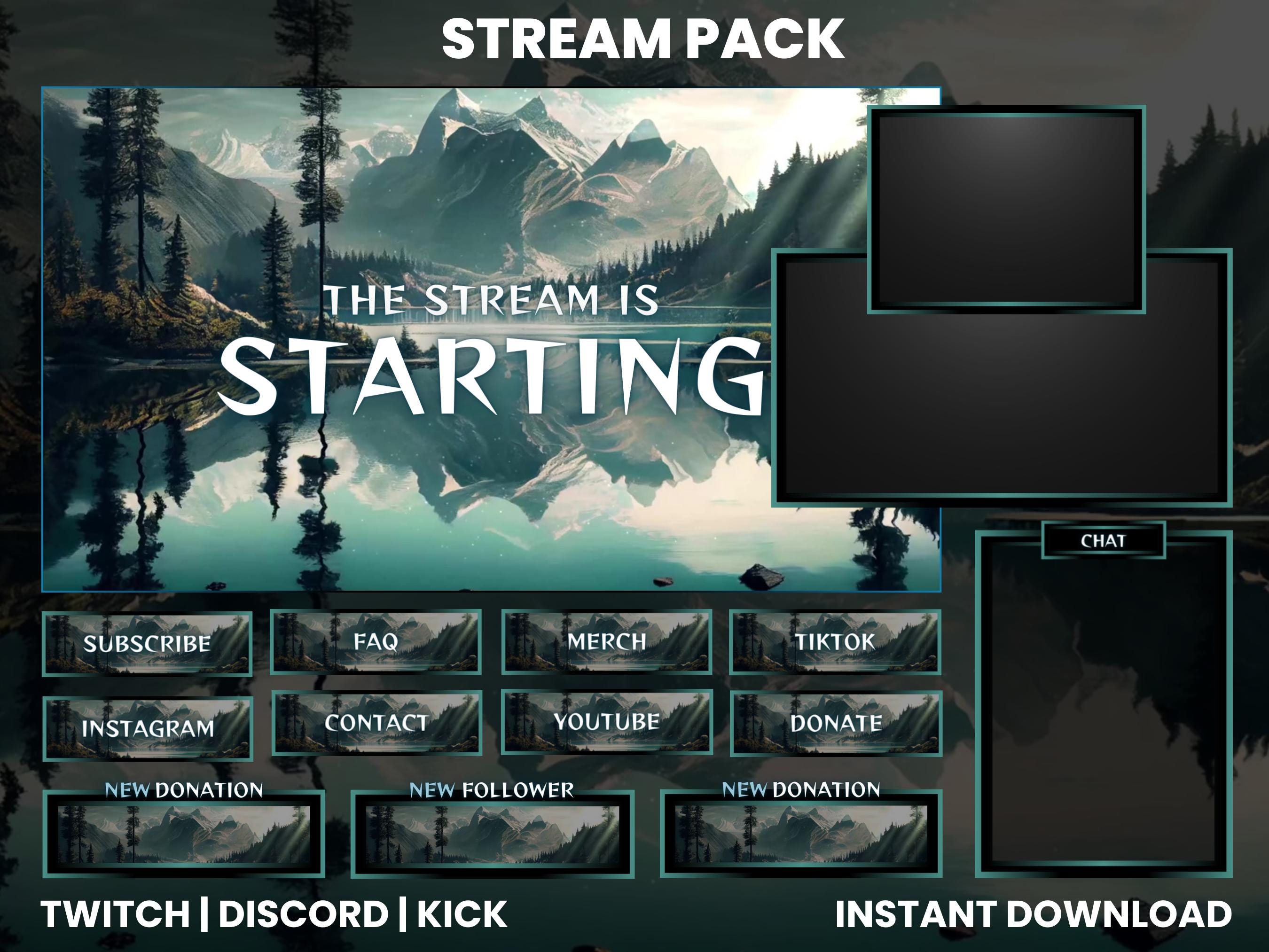 Animated Twitch Stream Pack | Webcam Overlay | Lake Reflection ...