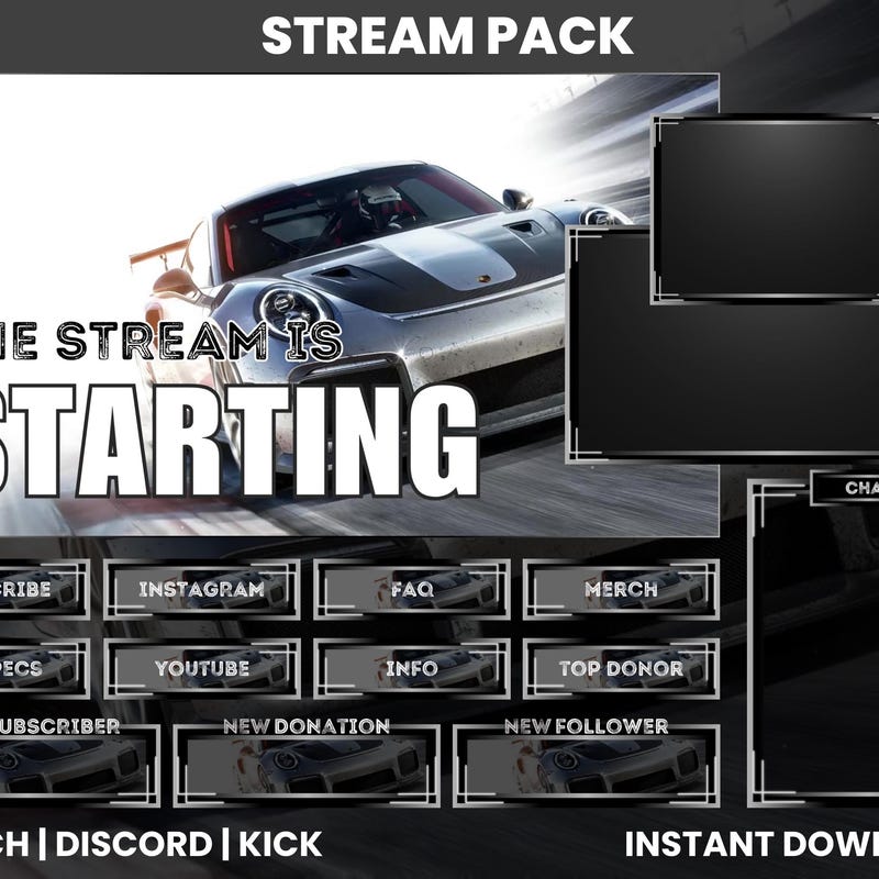 Racing Stream Overlay - Etsy