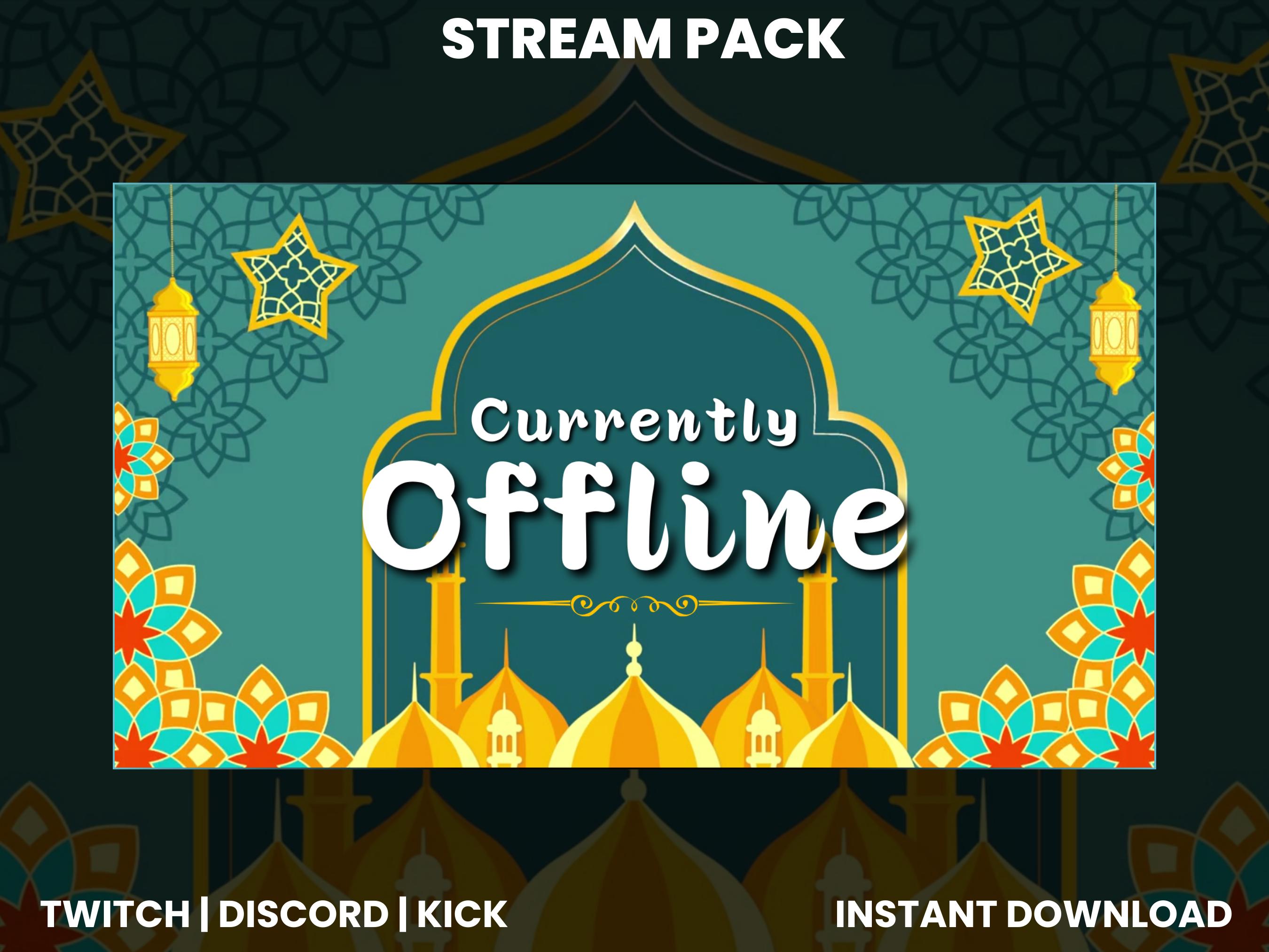Ramadan Twitch Stream Pack | Twitch Screen Overlay | Webcam Overlay ...