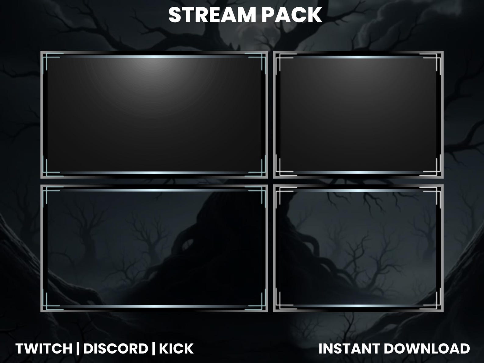 Dark Forest Stream Pack | Twitch, Discord & Kick Overlay | Animated ...