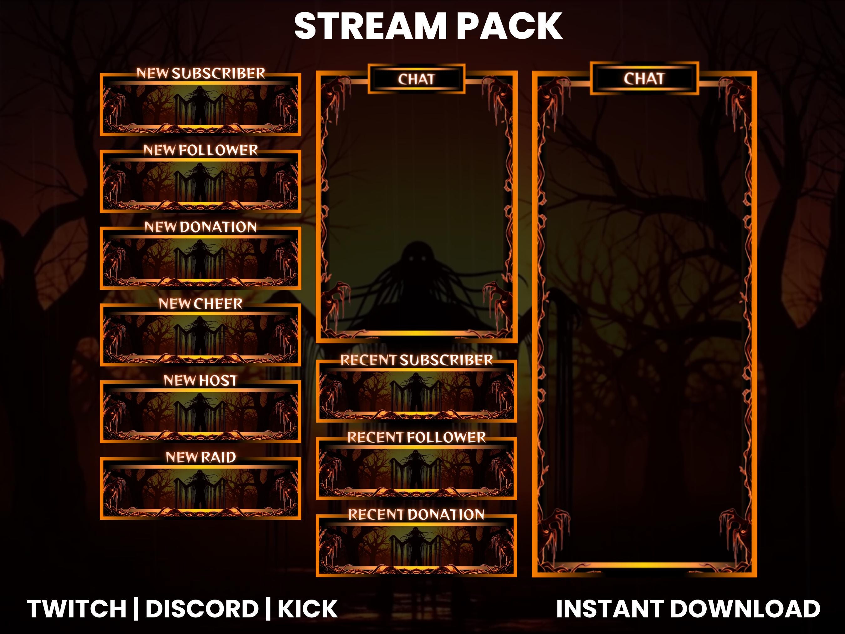 Haunted Forest Stream Pack | Halloween Twitch Overlays, Panels, Alerts ...
