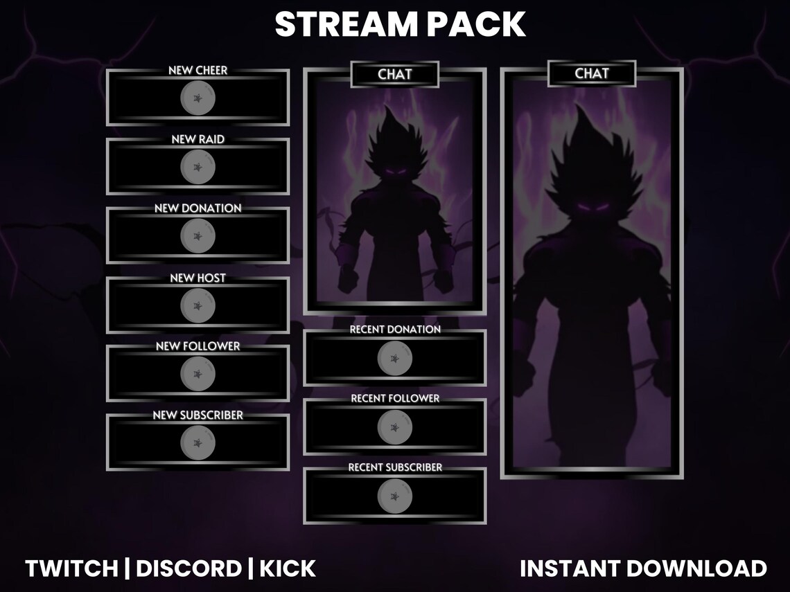 Animated Twitch Stream Pack | Twitch Screen Overlay | Animated Webcam ...