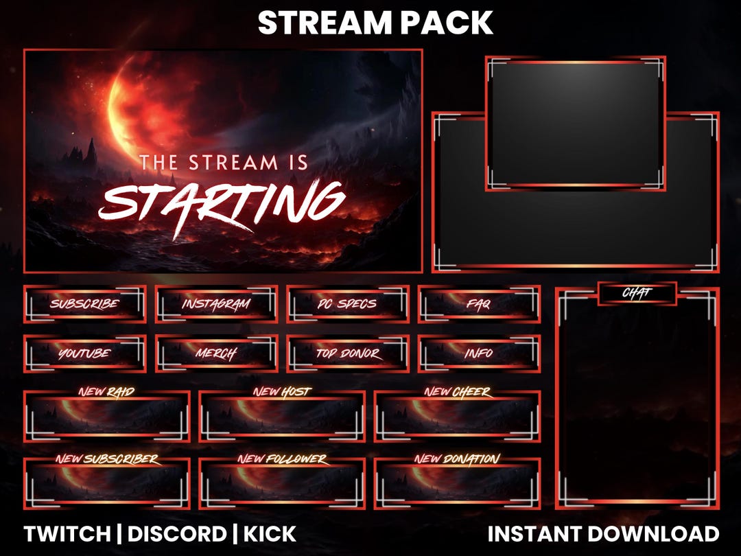 Apocalyptic Planet Twitch Stream Pack | Twitch Stream Pack | Webcam ...