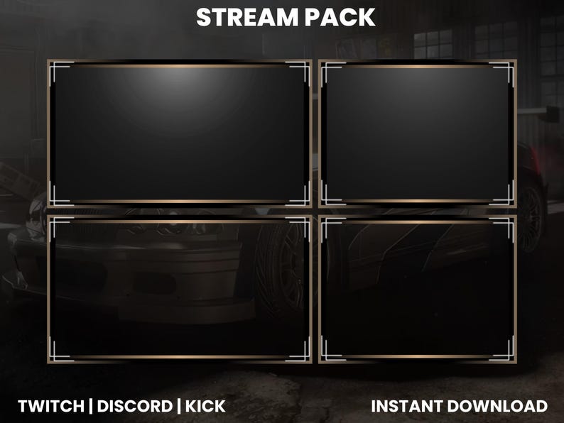 Sports Car Stream Pack | Twitch Stream Pack | Webcam Overlay | Animated ...