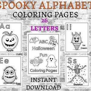 abc halloween coloring pages kindergarten free