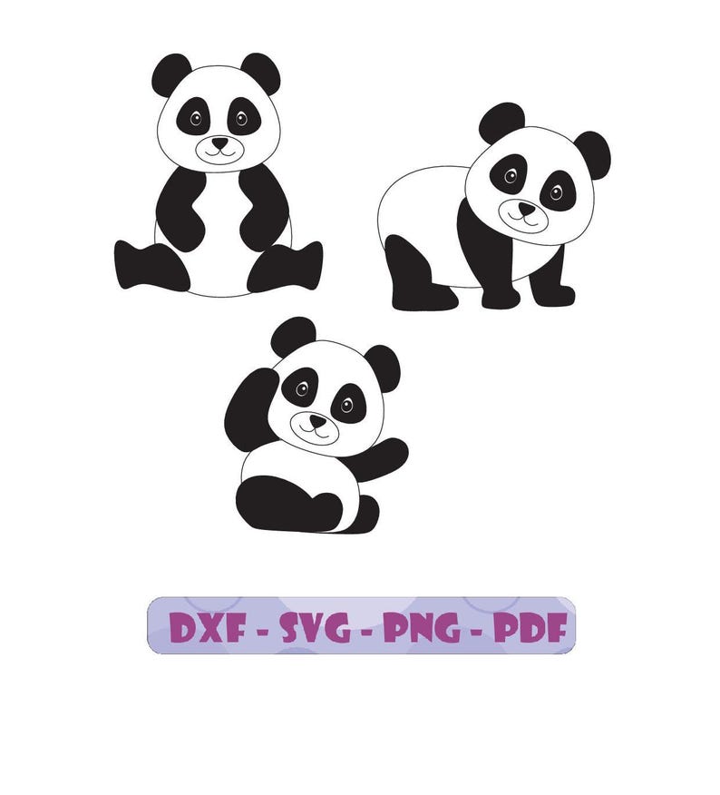 Panda - Layered Cut File - Etsy