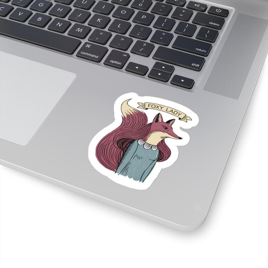 Foxy Lady Illustration Sticker, Cute Sticker, Laptop Sticker, Vinyl ...