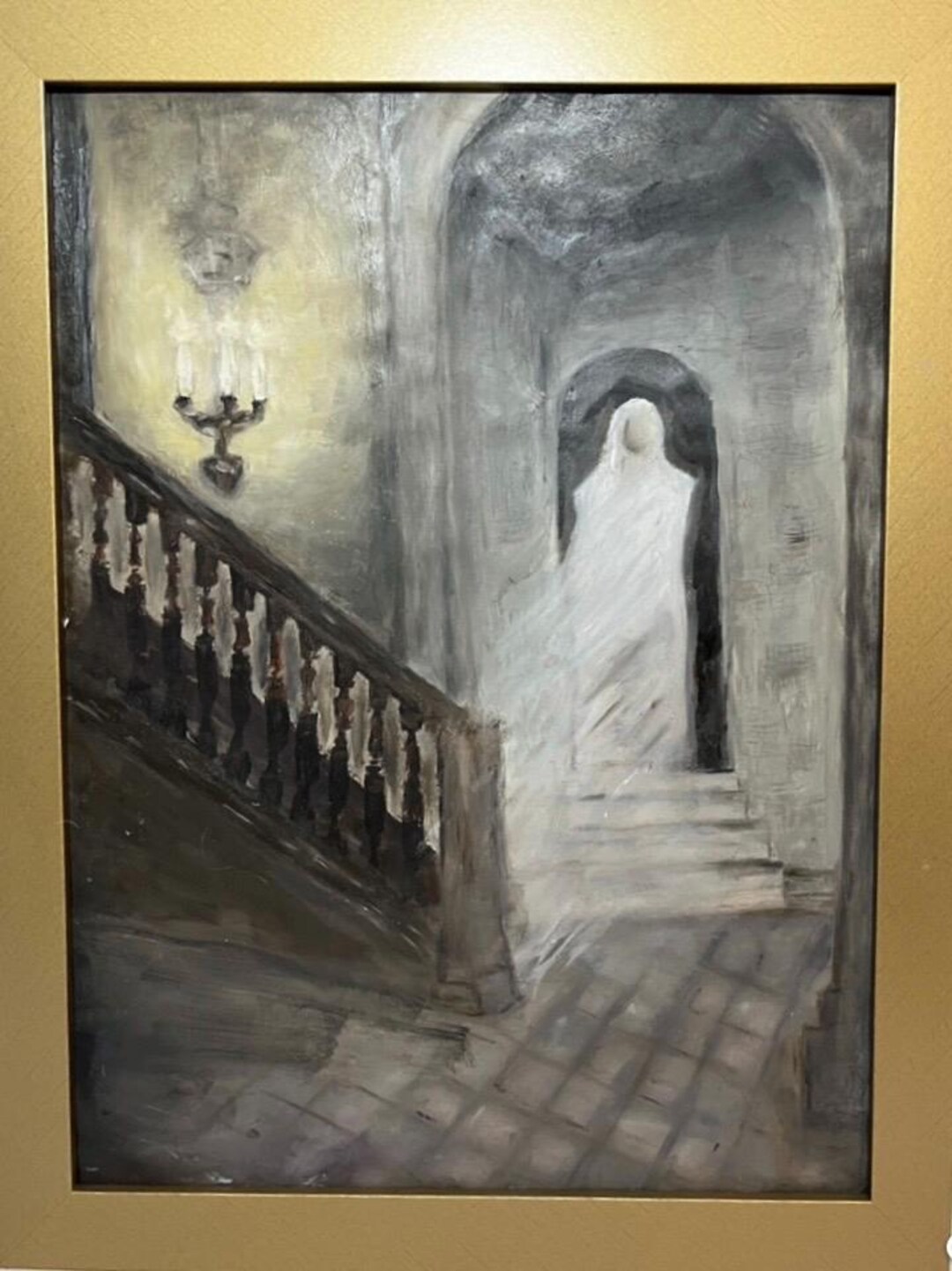 Original Oil Painting Ghoul Spirt 12x9. - Etsy