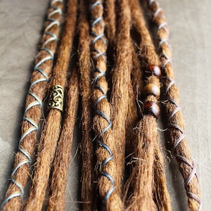 10 Custom Clip in or Braid in Dreadlock Extensions Standard Synthetic ...