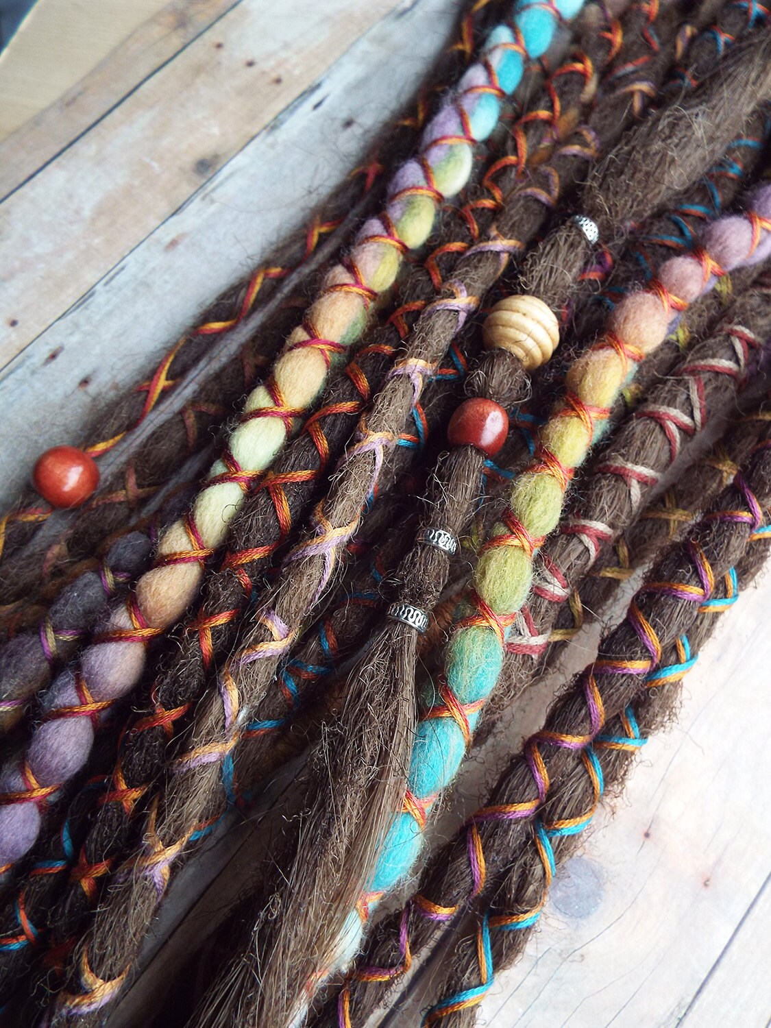 10 Custom Clip in or Braid in Dreadlock Extensions Standard - Etsy