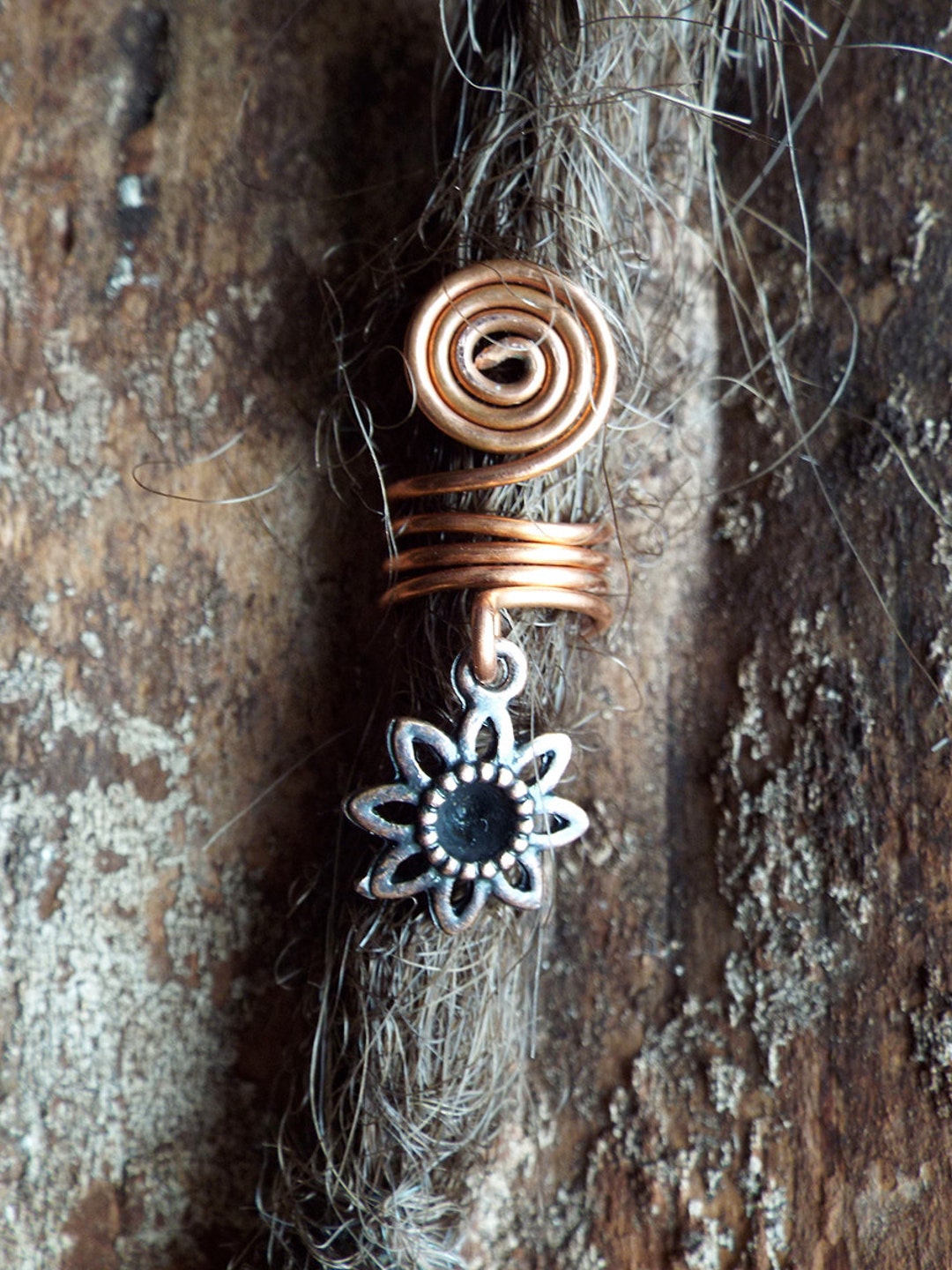 Copper Flower Dreadlock Accessory - Etsy