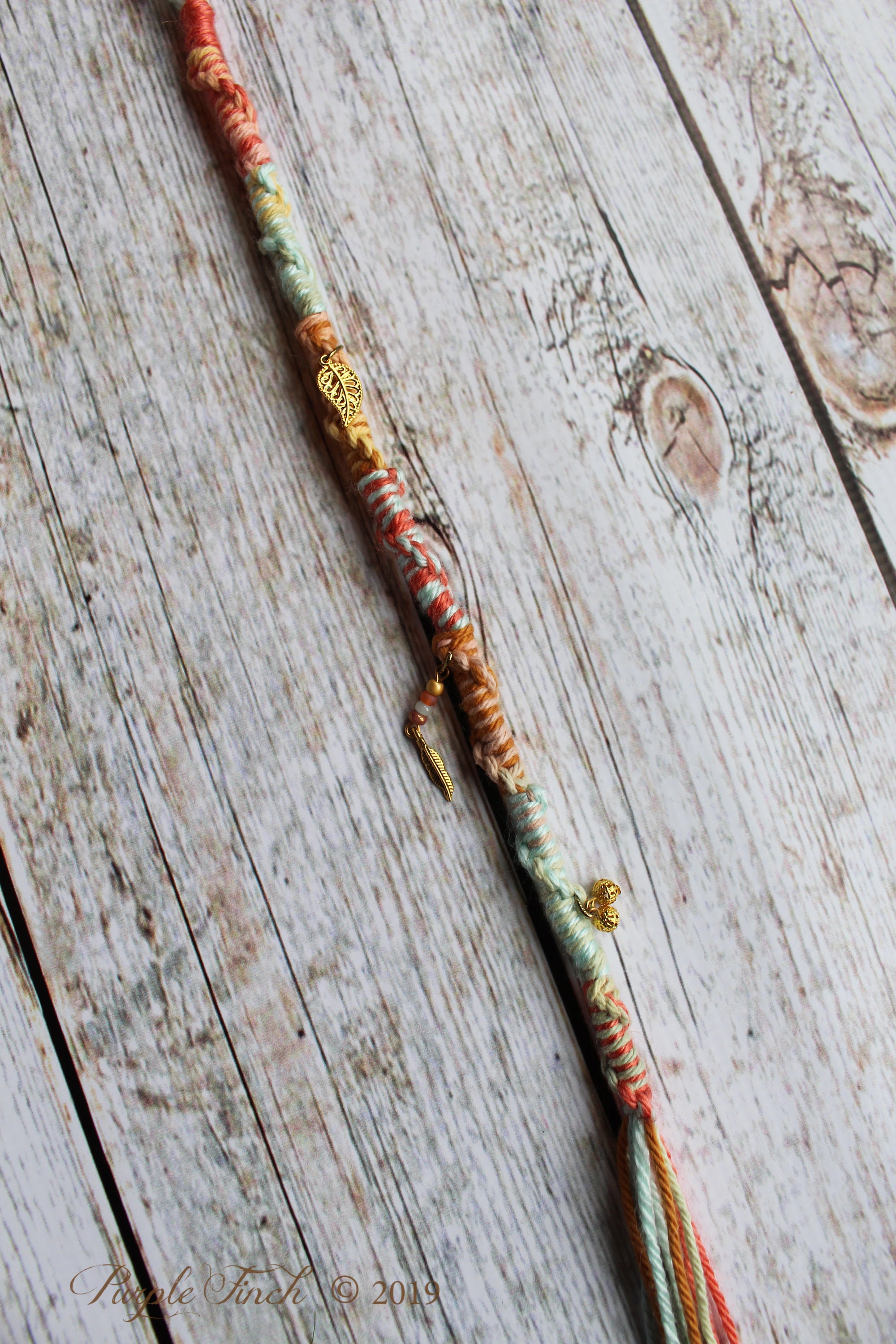 1 Twisted Bohemian Charm Hair Wrap Clip in or Braid in | Etsy