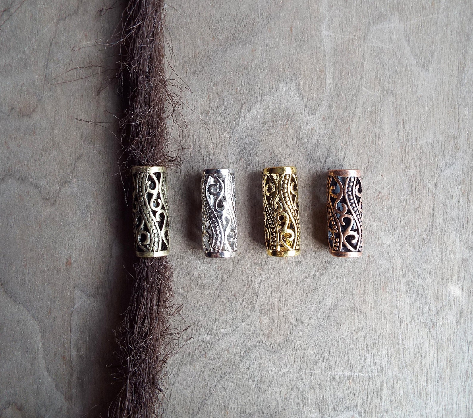 Long Ornate Filigree Swirled Pattern Dreadlock Bead Choose - Etsy