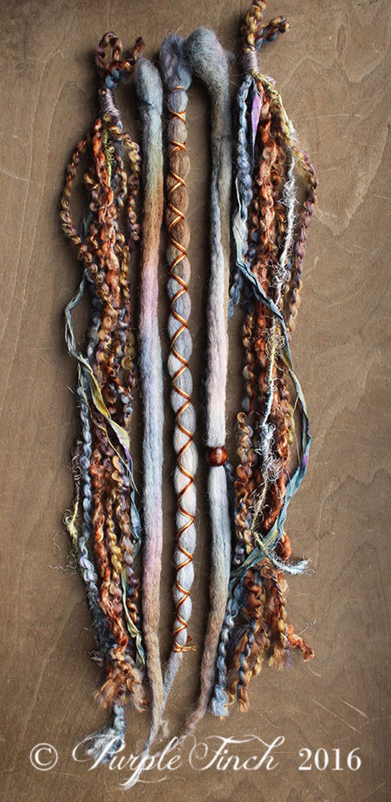 5 Custom Clip In or Braid In Dreadlock Extensions Color Mix: | Etsy