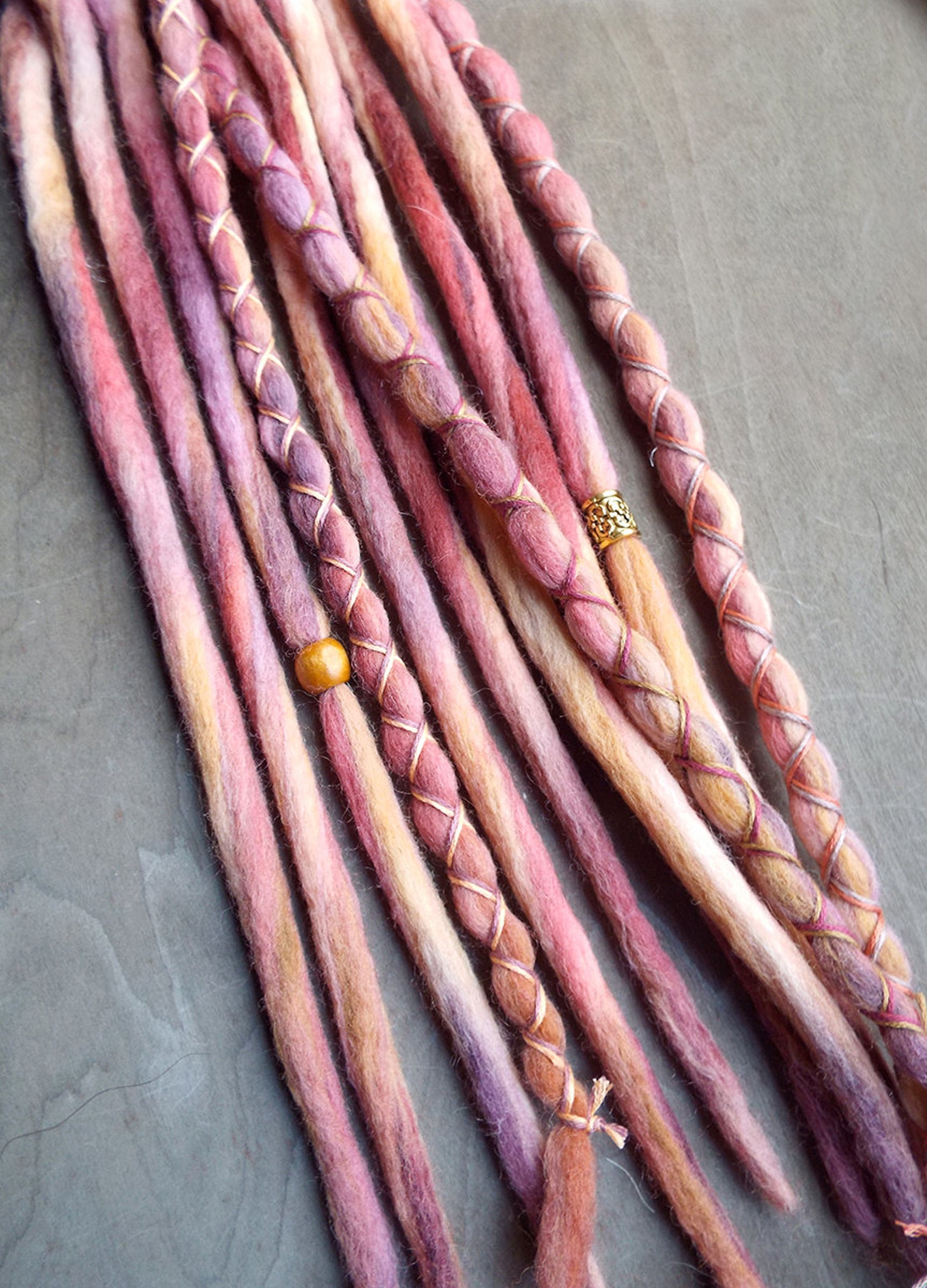 10 Custom Clip in or Braid in Dreadlock Extensions Color Mix: - Etsy