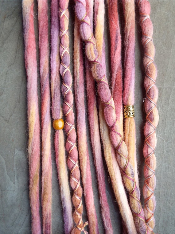 10 Custom Clip in or Braid in Dreadlock Extensions Color Mix: - Etsy