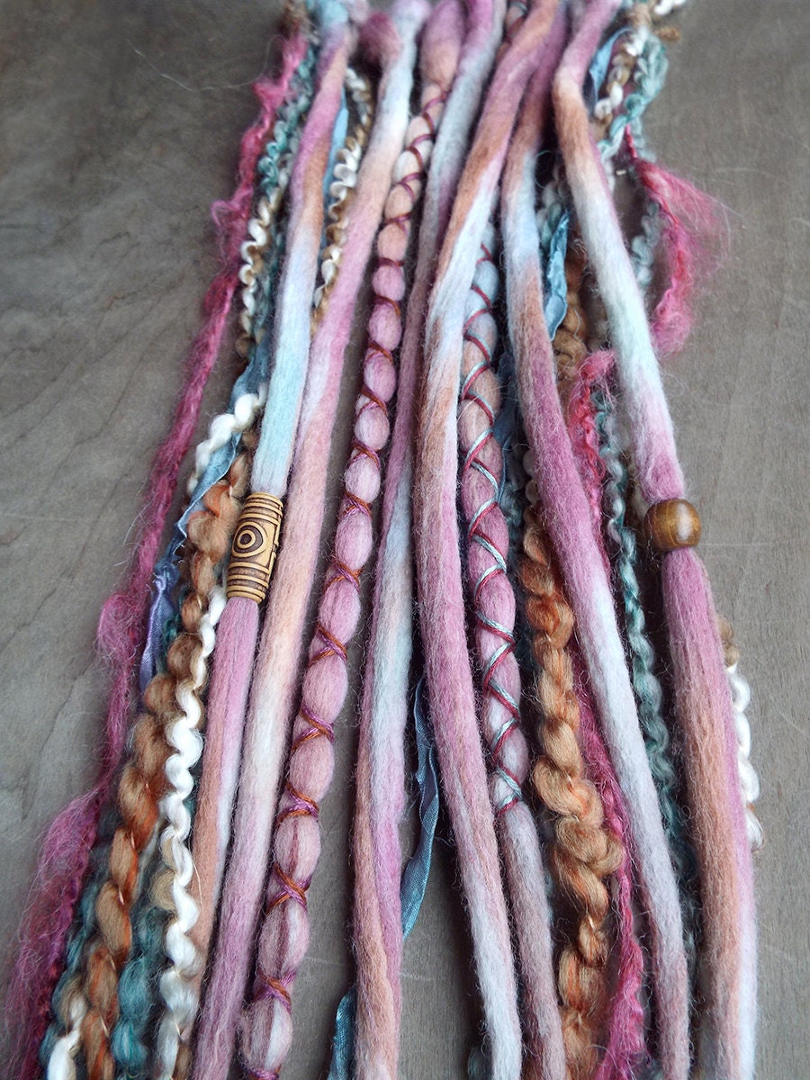10 Custom Clip in or Braid in Dreadlock Extensions Color Mix: - Etsy
