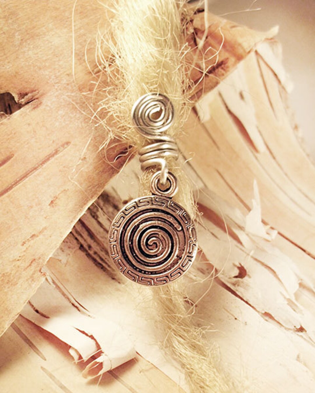 Silver Swirl Aztec Charm ADD to Your DREADS Dreadlock Accessory ...