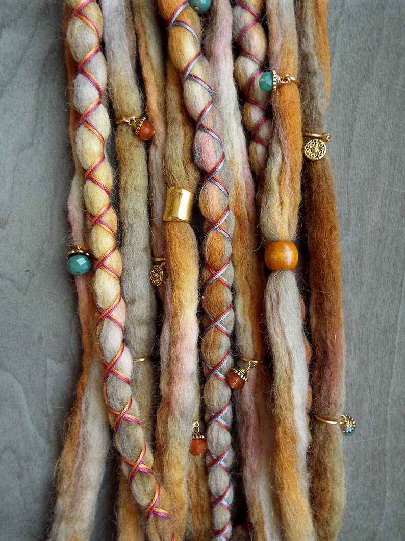 10 Custom Clip In or Braid In Dreadlock Extensions Color Mix: | Etsy