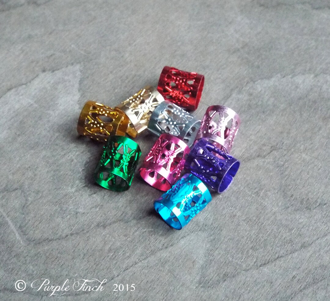 5 Multi-color Tone Dreadlock Hair Cuffs - Etsy