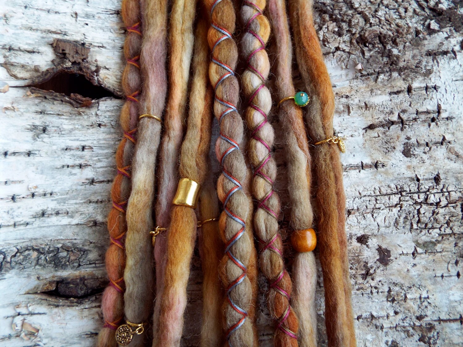 10 Custom Clip in or Braid in Dreadlock Extensions Color Mix: - Etsy