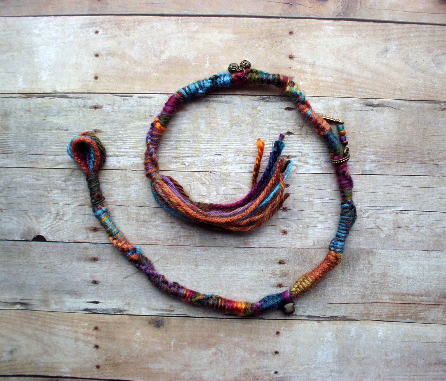 1 Twisted Clip in or Braid in Bohemian Charm Hair Wrap - Etsy