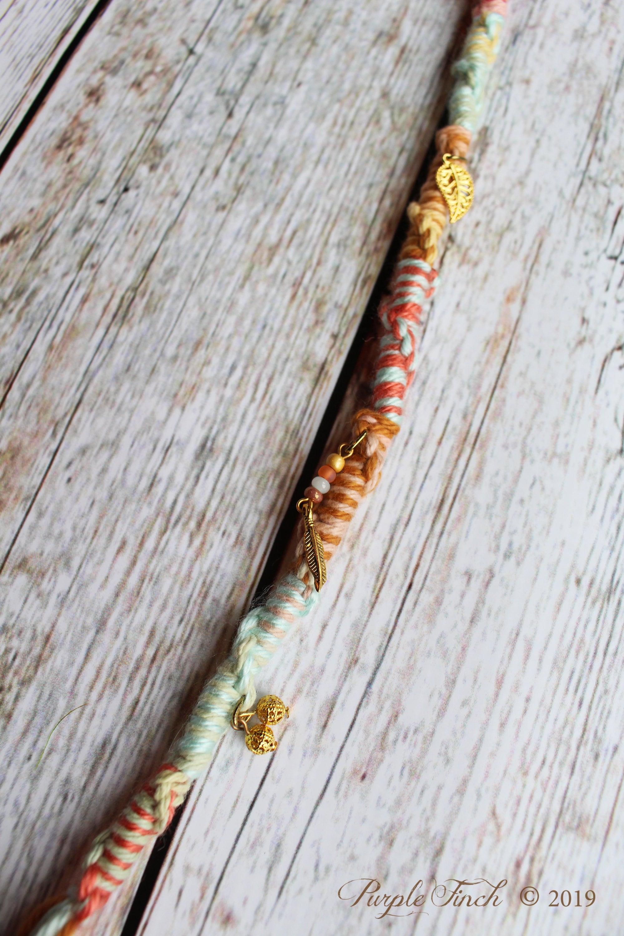 1 Twisted Bohemian Charm Hair Wrap Clip in or Braid in | Etsy