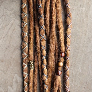 10 Custom Clip in or Braid in Dreadlock Extensions Standard Synthetic ...