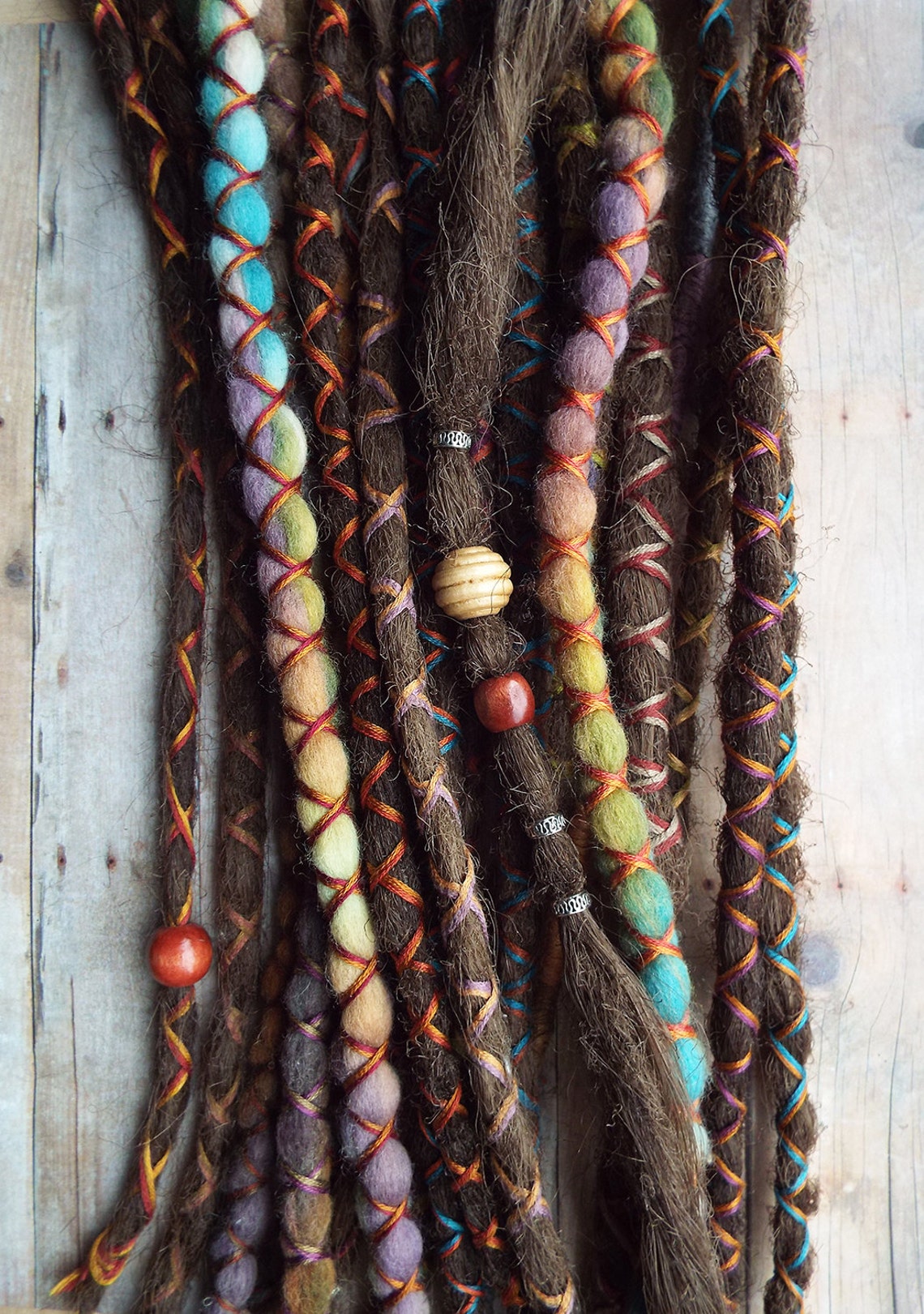 10 Custom Clip in or Braid in Dreadlock Extensions Standard - Etsy