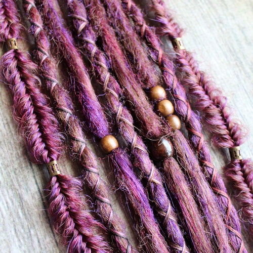 10 Custom Clip in or Braid in Dreadlock Extensions Color Mix: - Etsy