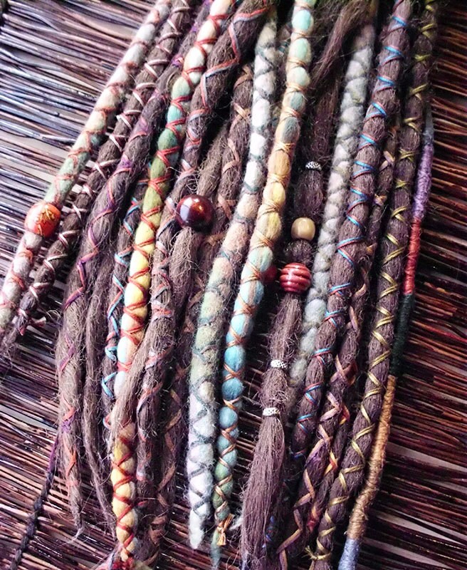 10 Custom Clip in or Braid in Dreadlock Extensions Standard | Etsy