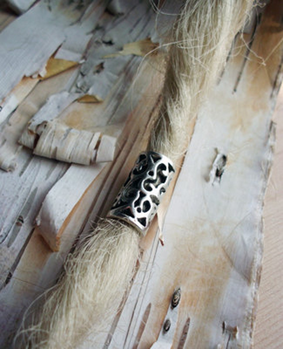 Silver Tone Filigree Cutout Dread Bead - Etsy