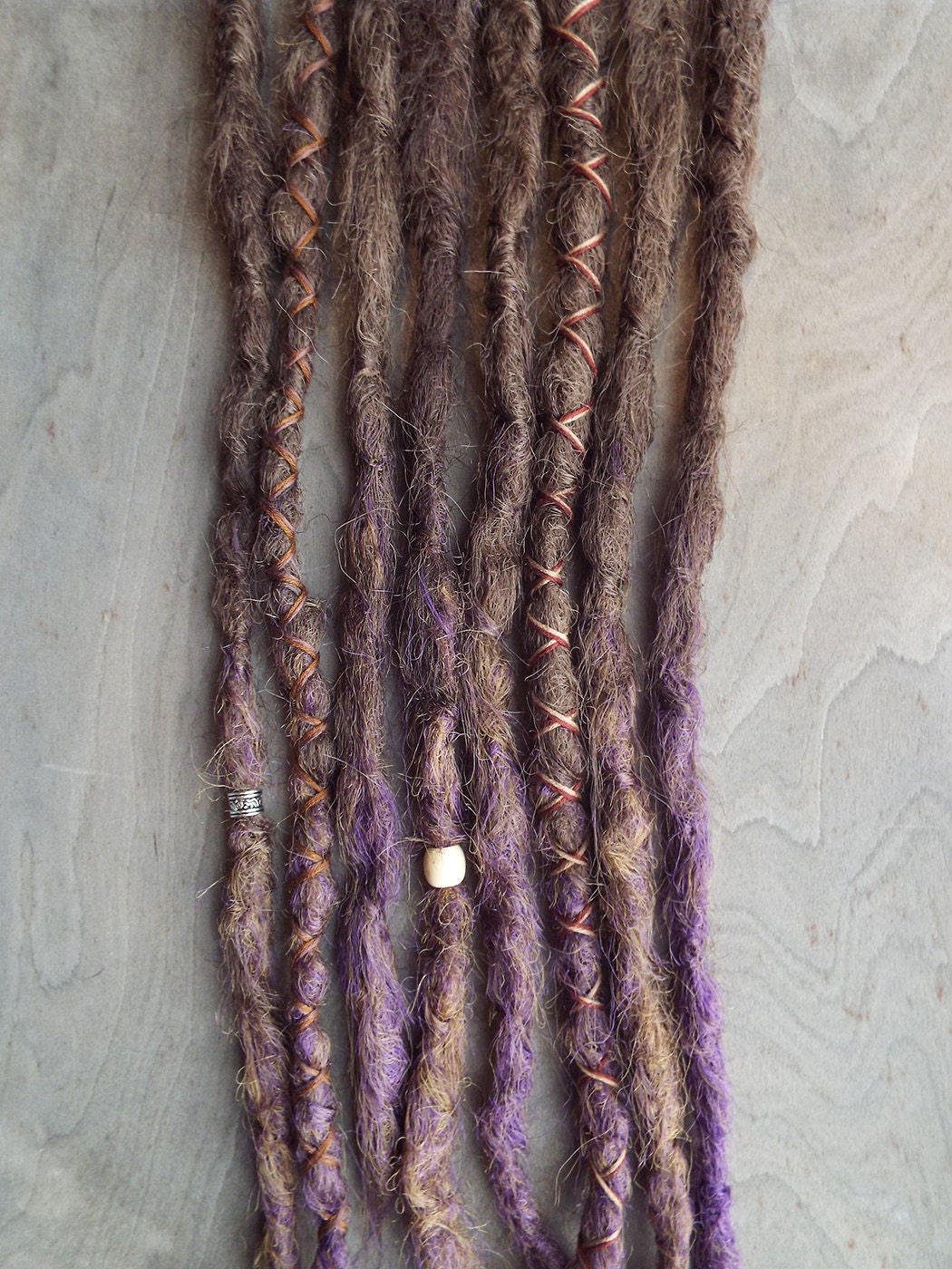 8 Custom Crocheted Clip in or Braid in Dreadlock Extensions - Etsy