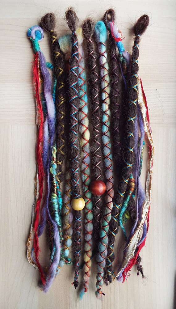 10 Custom Clip In or Braid In Dreadlock Extensions Standard | Etsy