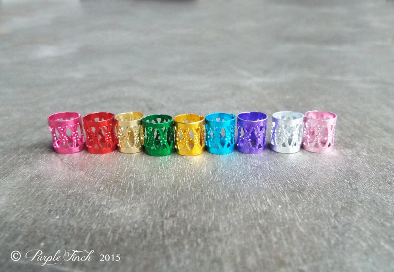 5 Multi-color Tone Dreadlock Hair Cuffs | Etsy