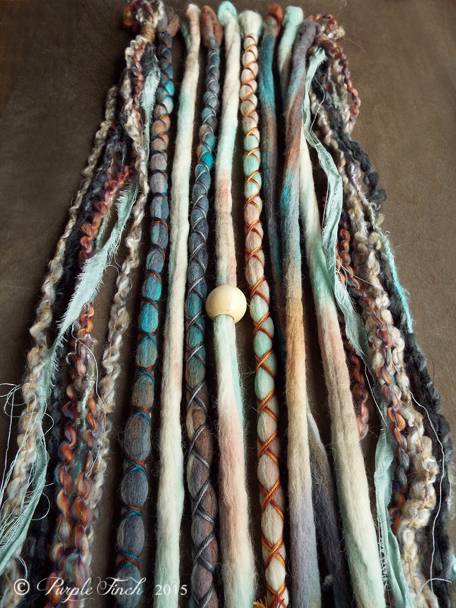 10 Custom Clip in or Braid in Dreadlock Extensions Color Mix: | Etsy